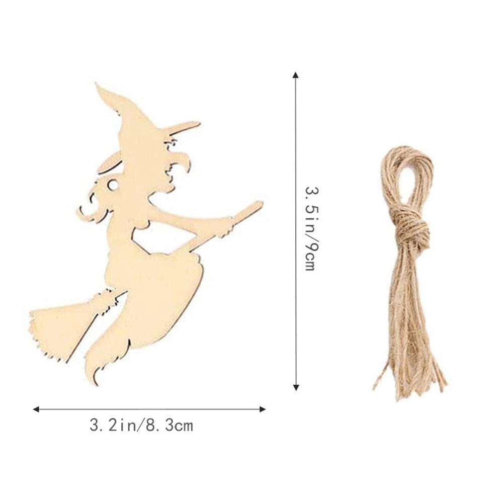EIMELI 30 Pack 4 Inch Wood Bat Cutouts Halloween Unfinished Wood Bat ...