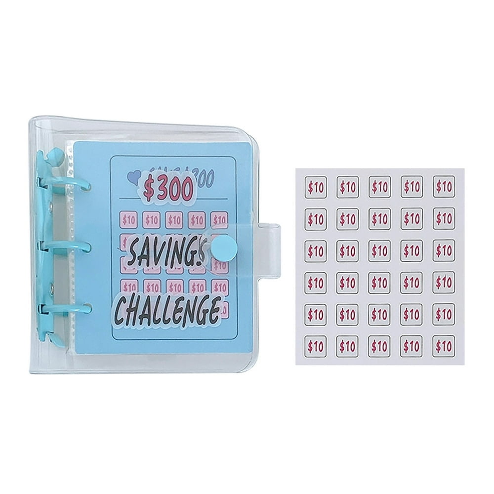 EIMELI 300 Money Saving Challenge with 25 Binder Mini Money Savings Challenge Book with ...