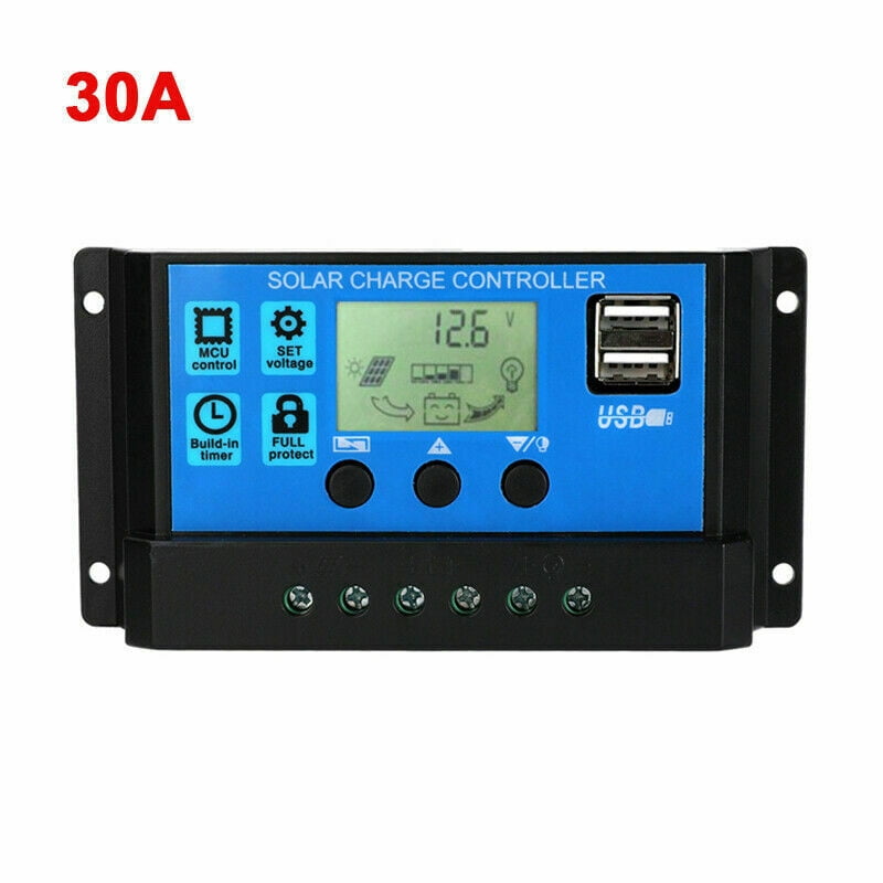 EIMELI 30A 60A Solar Charge Controller 12V/24V Auto, Solar Panel Charge ...