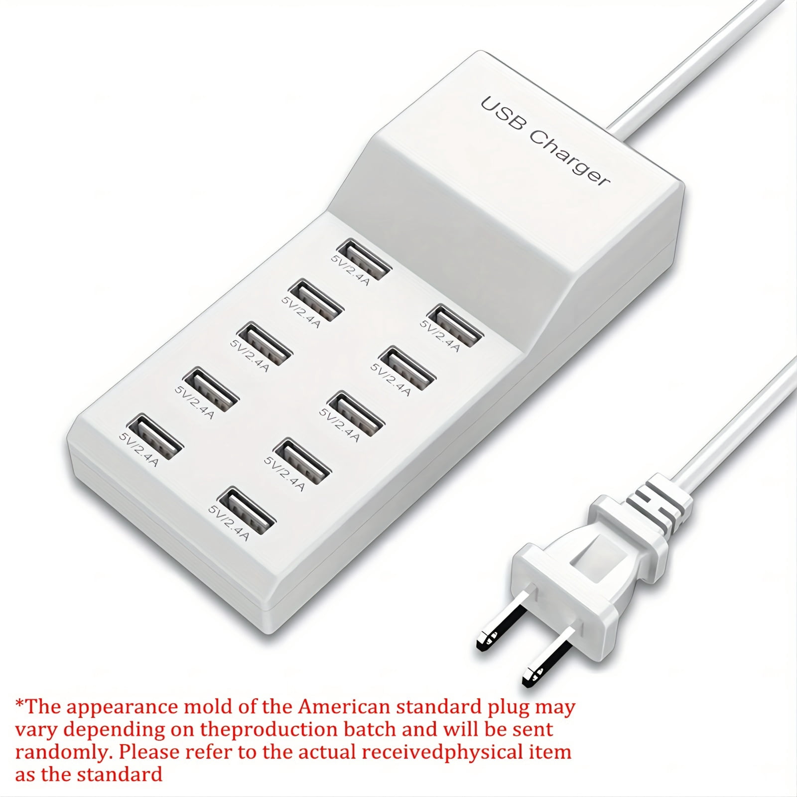 EIMELI 50W 10-Port Multi-Device USB Charging Hub - Advanced Smart ...