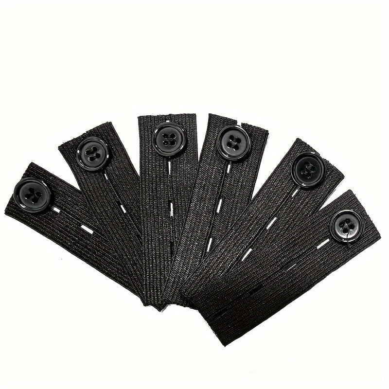 EIMELI 6-pack Adjustable Elastic Waistband Extender for Jeans No-Sew ...