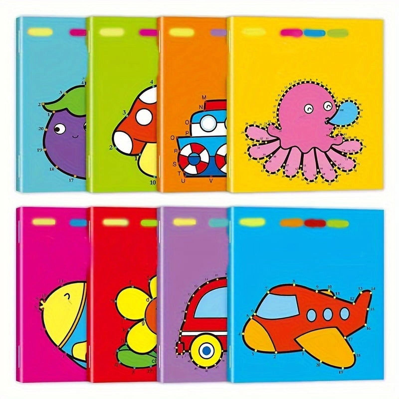 EIMELI 8pcs Educational Dot Coloring Sketchbooks for Teens & Adults ...