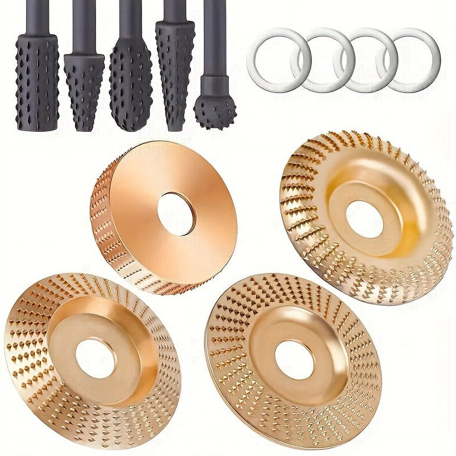 EIMELI 9pcs Premium Carbide Wood Carving Grinding Disc and Rotary Burr ...