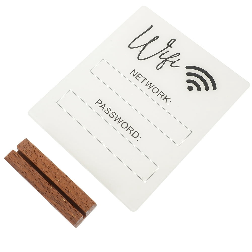EIMELI Acrylic WiFi Sign Board WiFi Password Sign Table WiFi Sign for ...