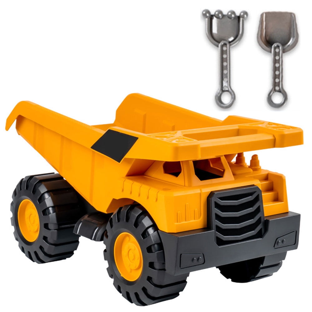 EIMELI Big Construction Dump Truck Friction Powered Toy - Yellow Truck ...