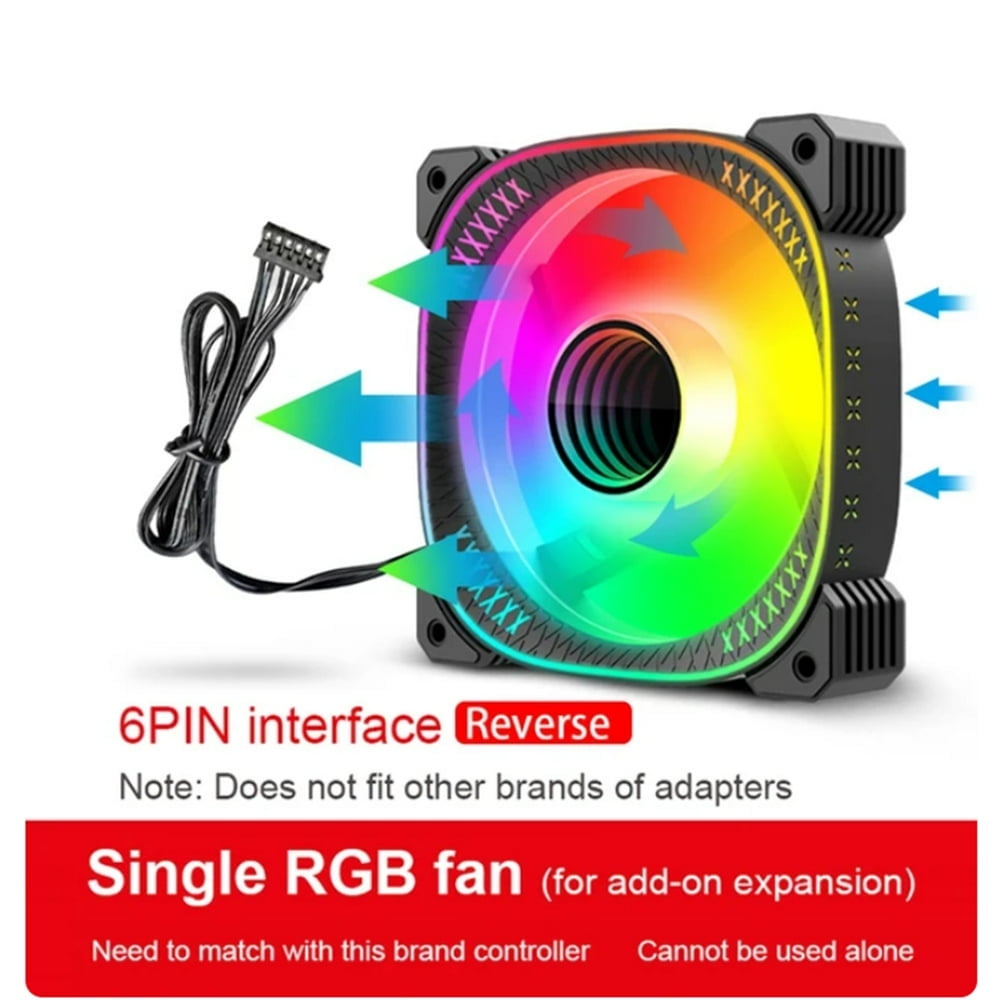 EIMELI COOLMOON TY1 CPU Case Fan 120mm ARGB Case Cooler Fan 6PIN 5V ...
