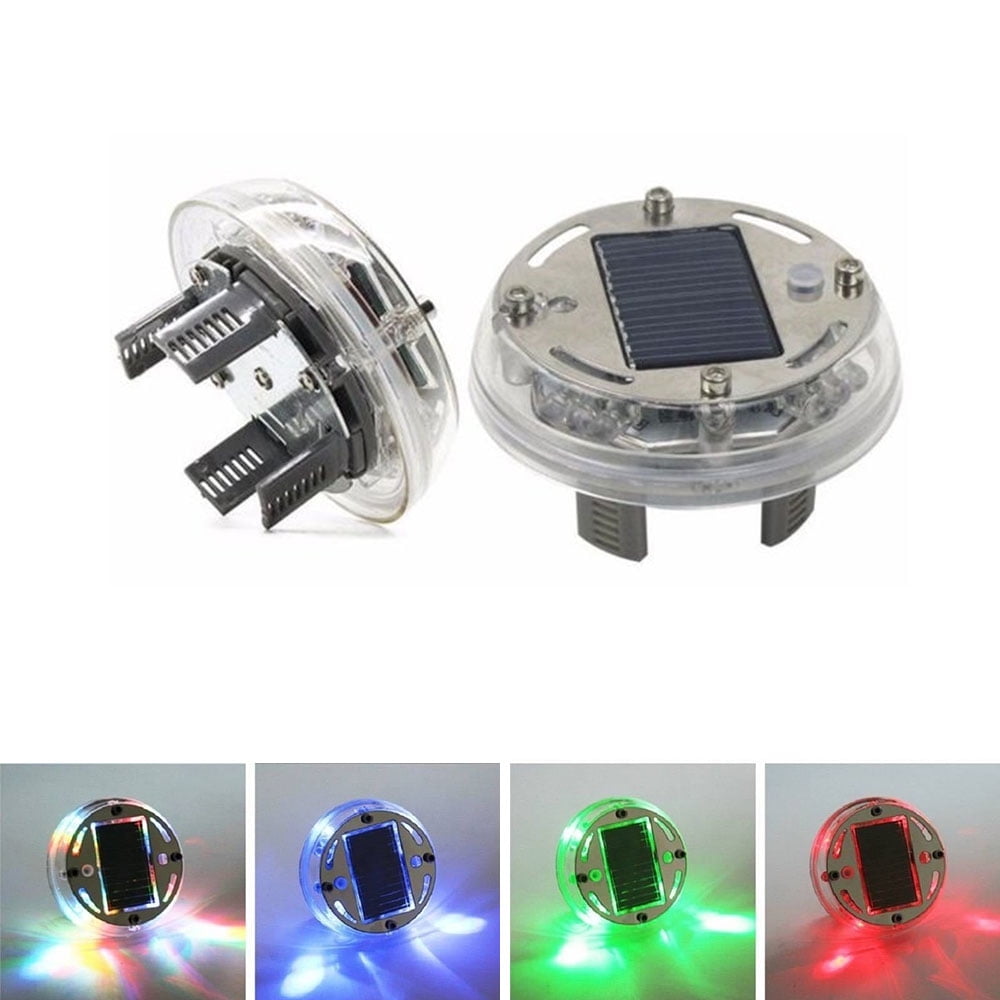 EIMELI Car LED Solar Wheel Hub Light Dazzle Color Night Vision Wheel ...