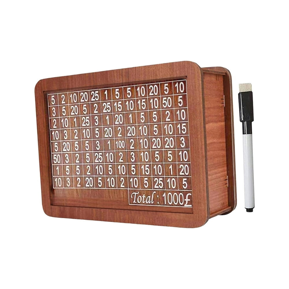 EIMELI Cash Vault Wooden Savings Box Wooden Cash Money Saving Box Cash ...