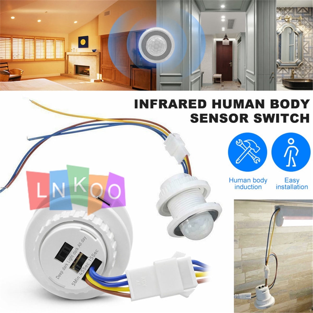 EIMELI Ceiling Occupancy Motion Sensor, Passive Infrared Technology ...