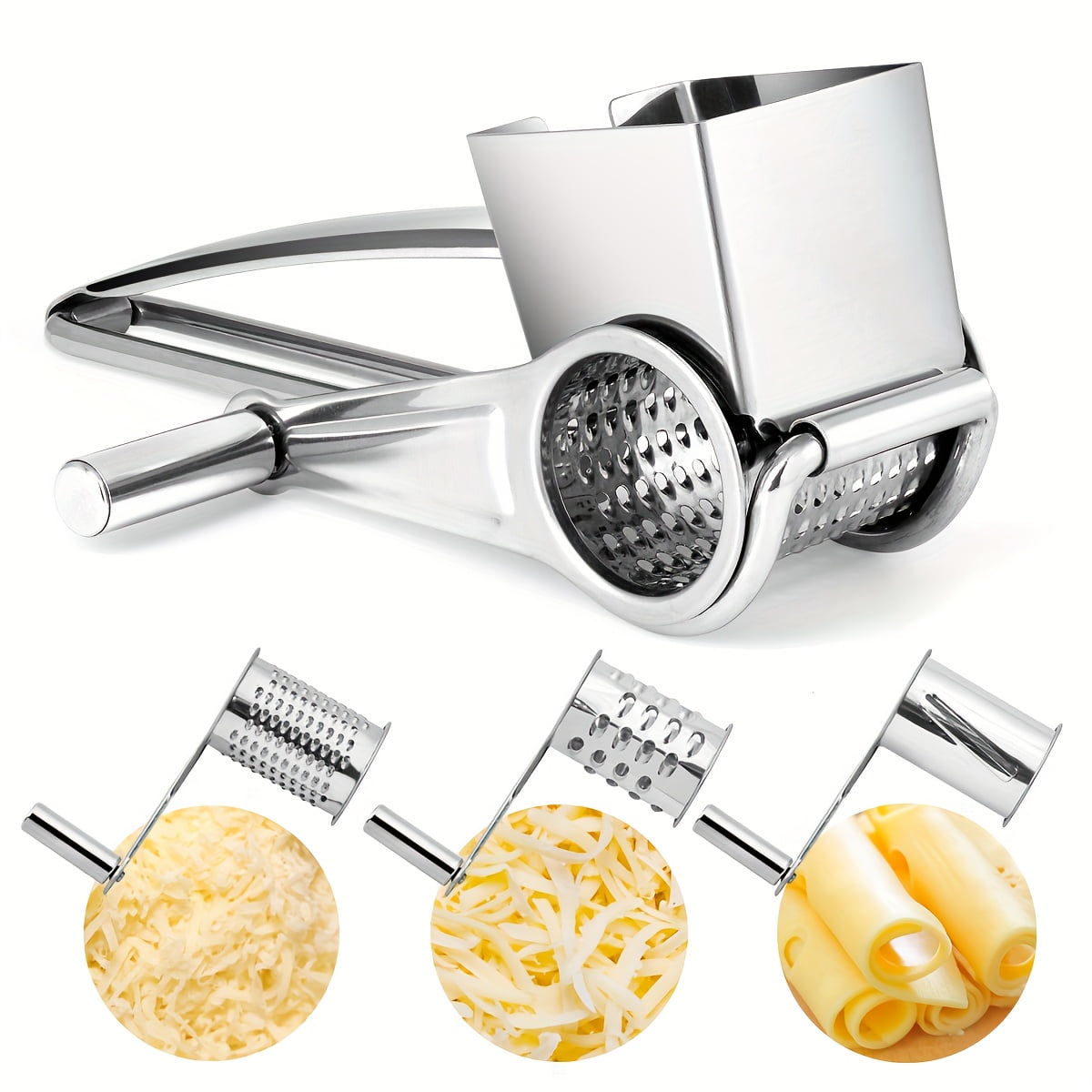 EIMELI Cheese Grater Handheld Rotary Cheese Shredder For Cheese ...