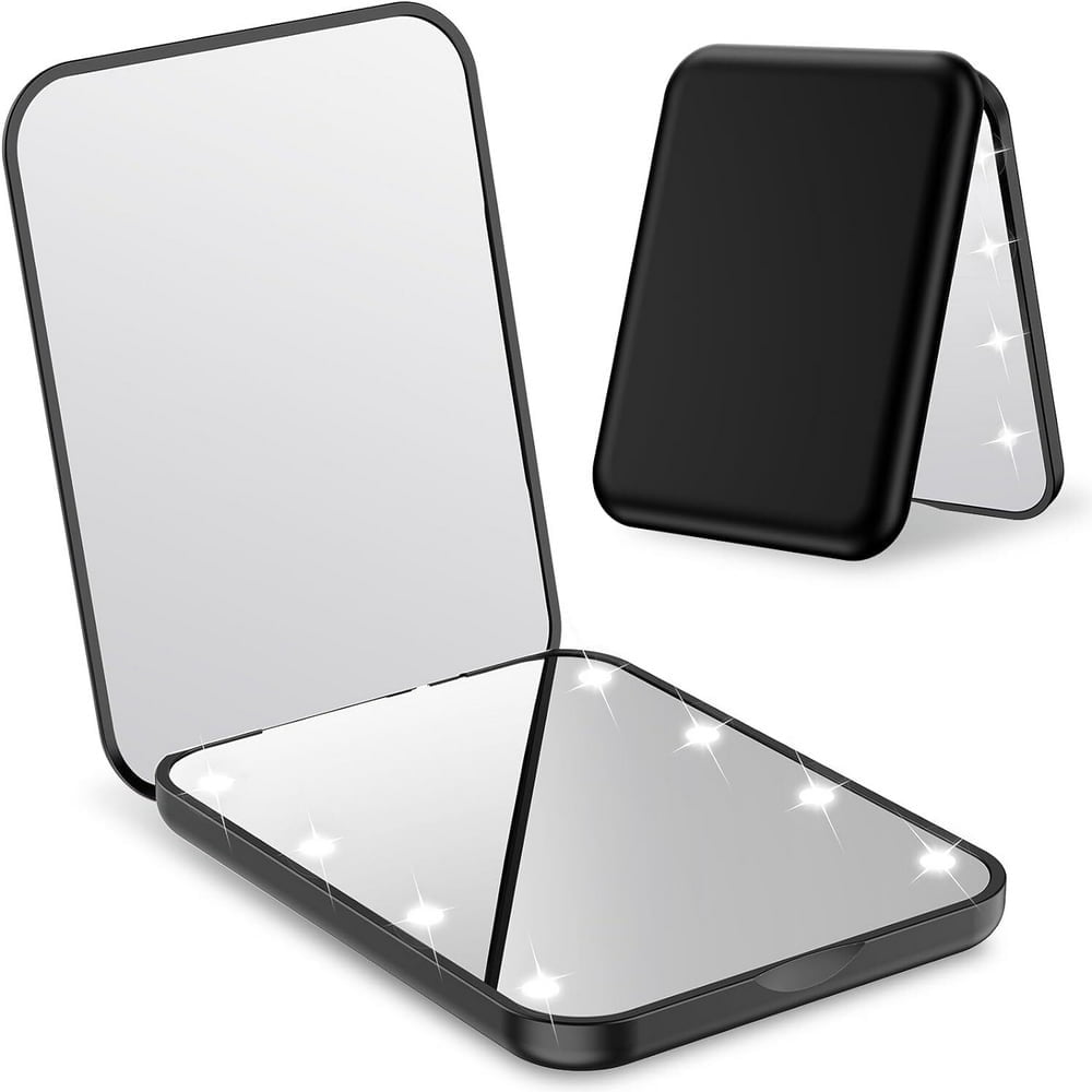 EIMELI Compact Mirror with Light and Magnification 1X/3X Portable LED ...