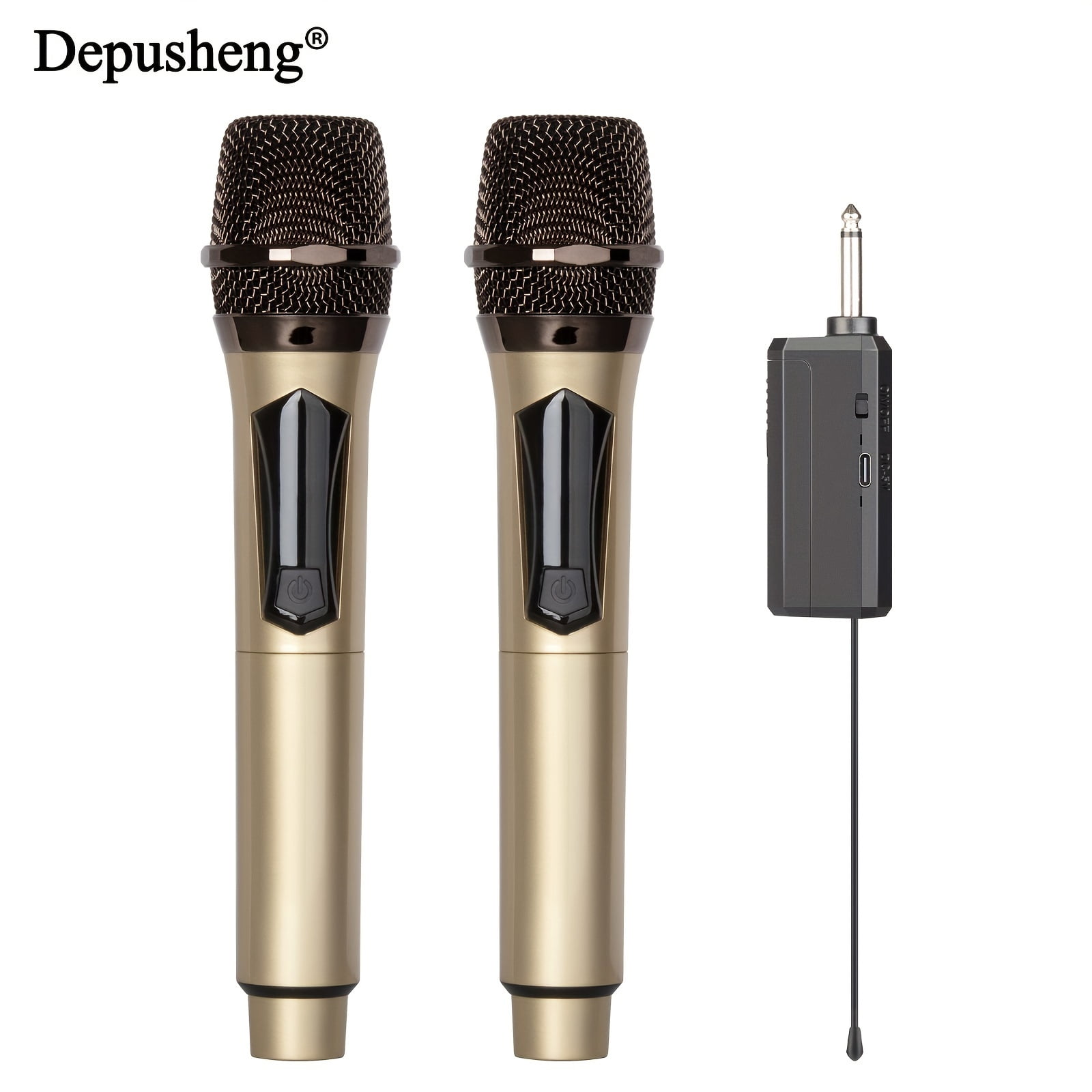 EIMELI DEPUSHENG Wireless Microphone System Handheld Dynamic Karaoke ...
