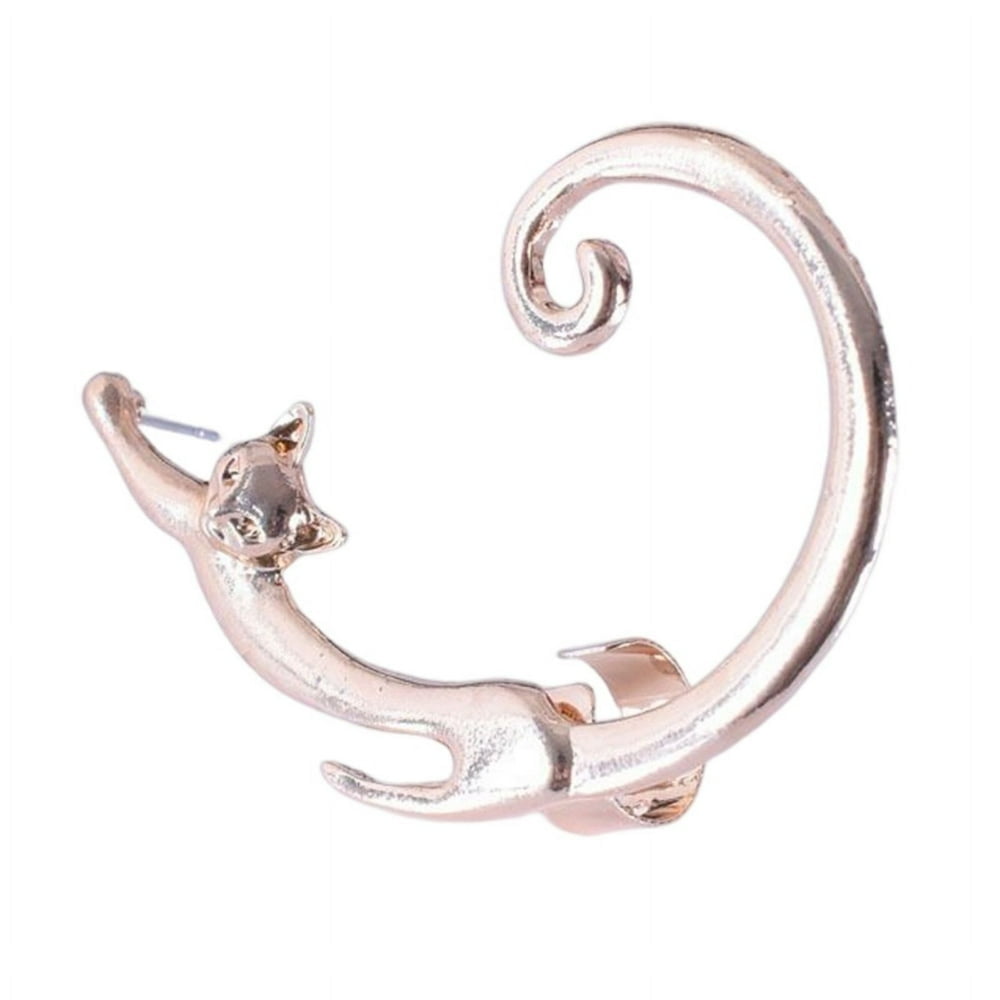 EIMELI Ear Cuffs for Pierced Ears for Cat Earring Crawler Ear Climber ...