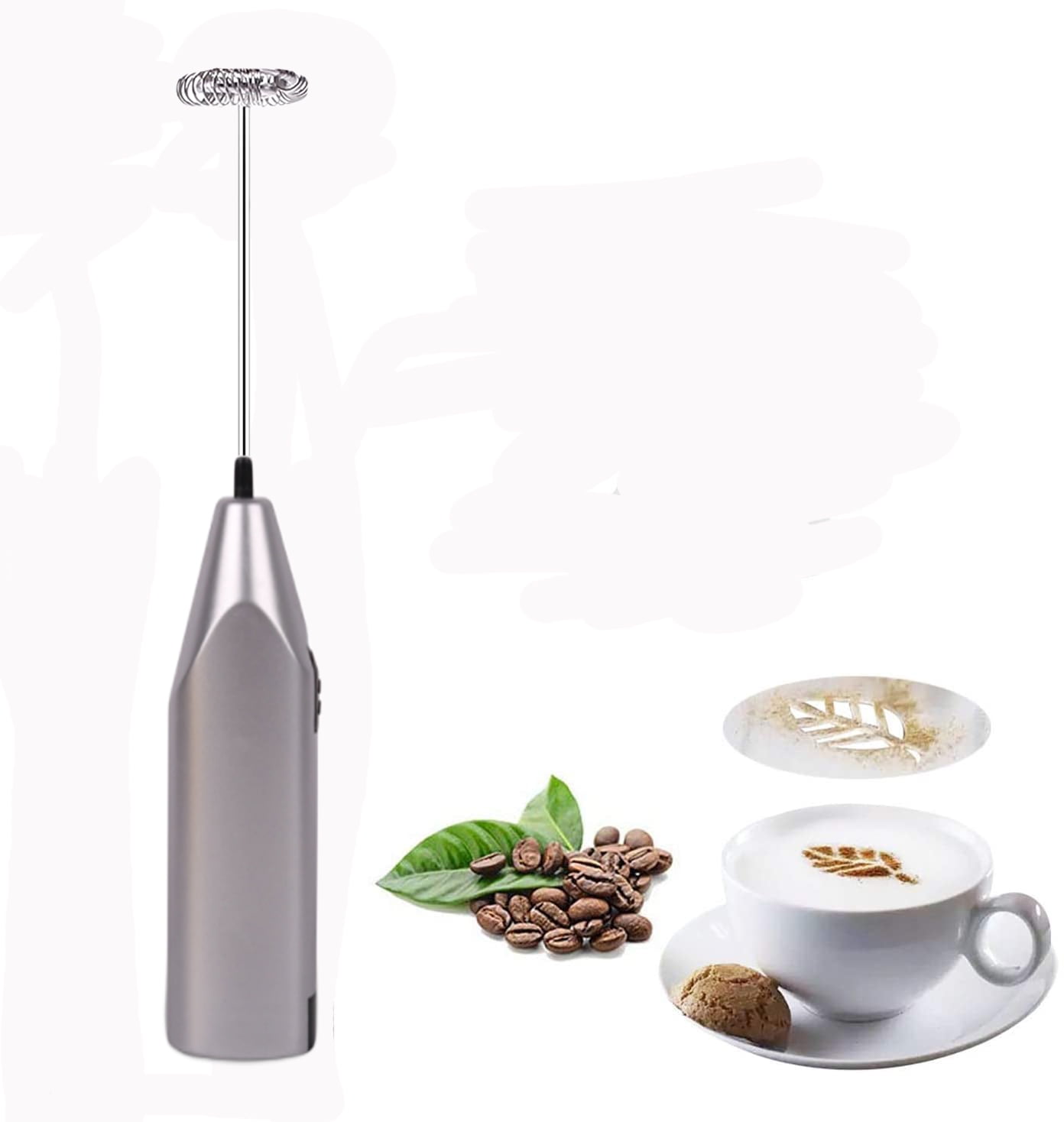 EIMELI Electric Milk Frother, Handheld Stirring Rod Electric Battery ...