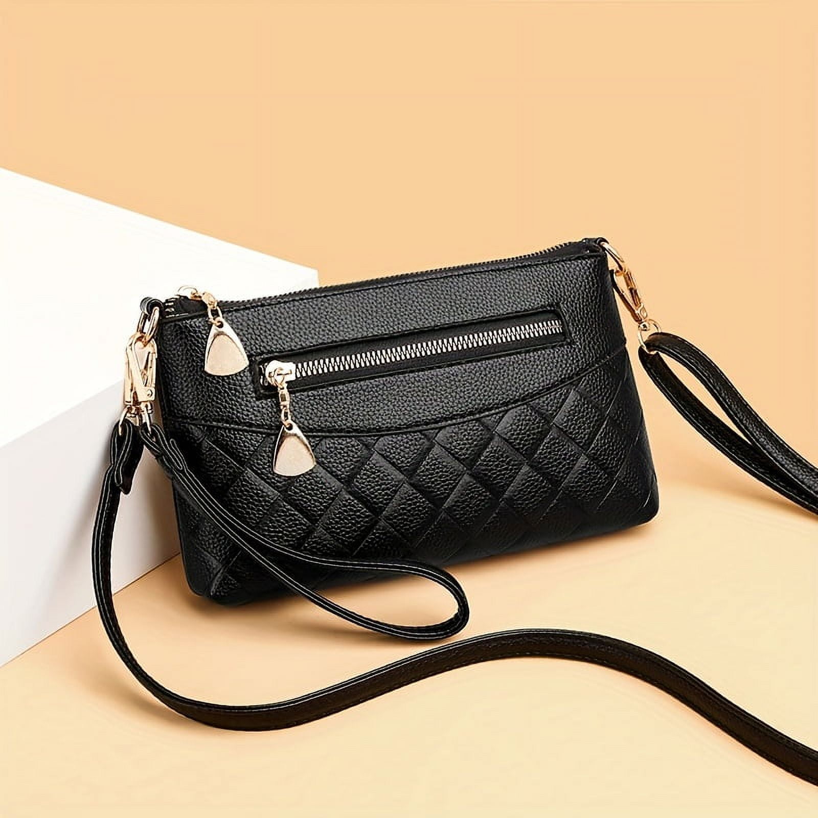 EIMELI Fashion-Forward Floral Crossbody Bag - Multi-Zippered Clutch ...