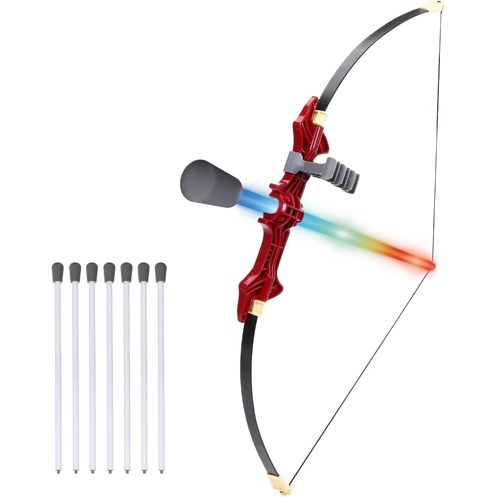 EIMELI Fiberglass Bow & Arrow Archery Set with LED Flash Lights, 9 Arrows, Bow and Arrow for ...