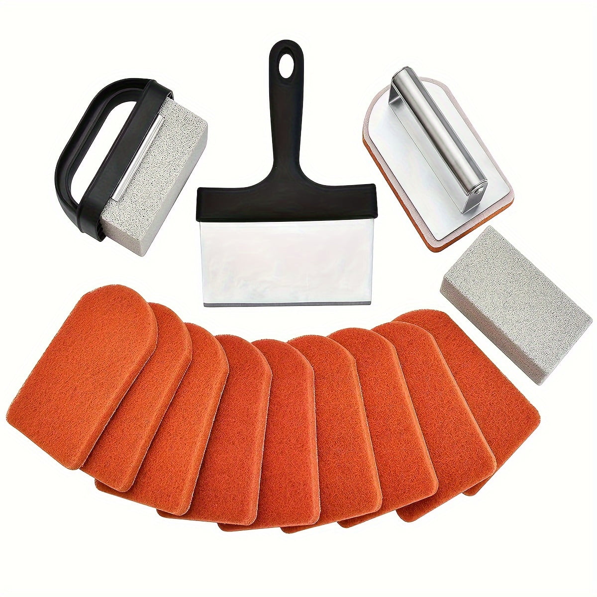 EIMELI Griddle Cleaning Kit for Blackstone 15 Pieces - Heavy Duty Grill Cleaner Kit with Grill ...
