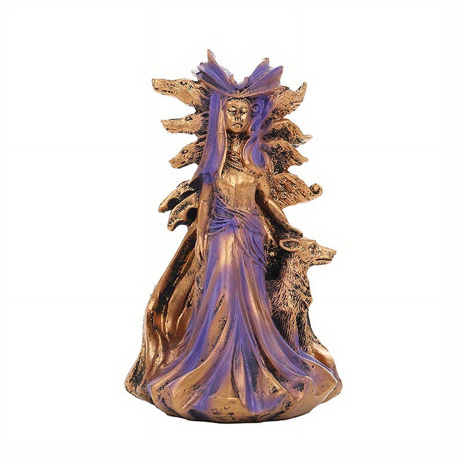 EIMELI Healing Greek Black Magic Goddess and Her Hound Statue Art Resin ...