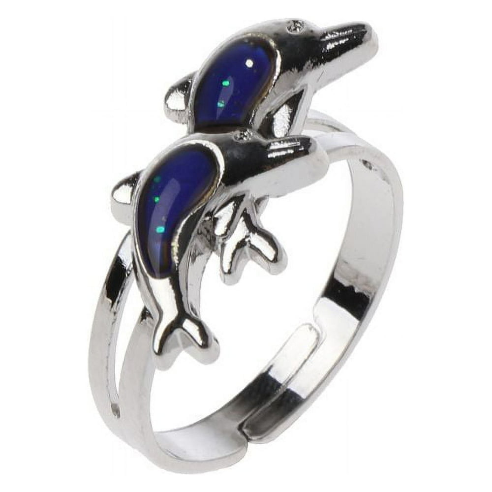 EIMELI Jump Dolphin Color Change Mood Ring Emotion Feeling Temperature ...