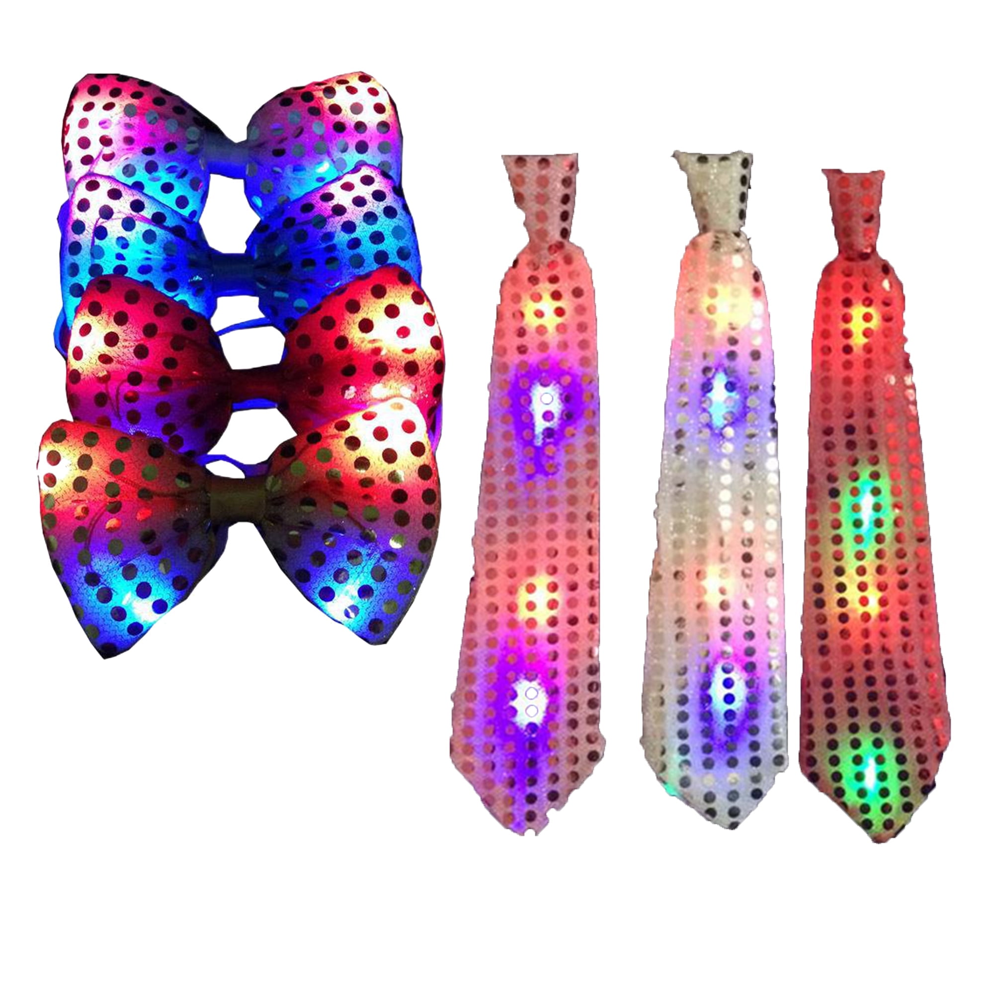 EIMELI Luminous Bow Ties Festival Party Tie Decor Party Costume ...