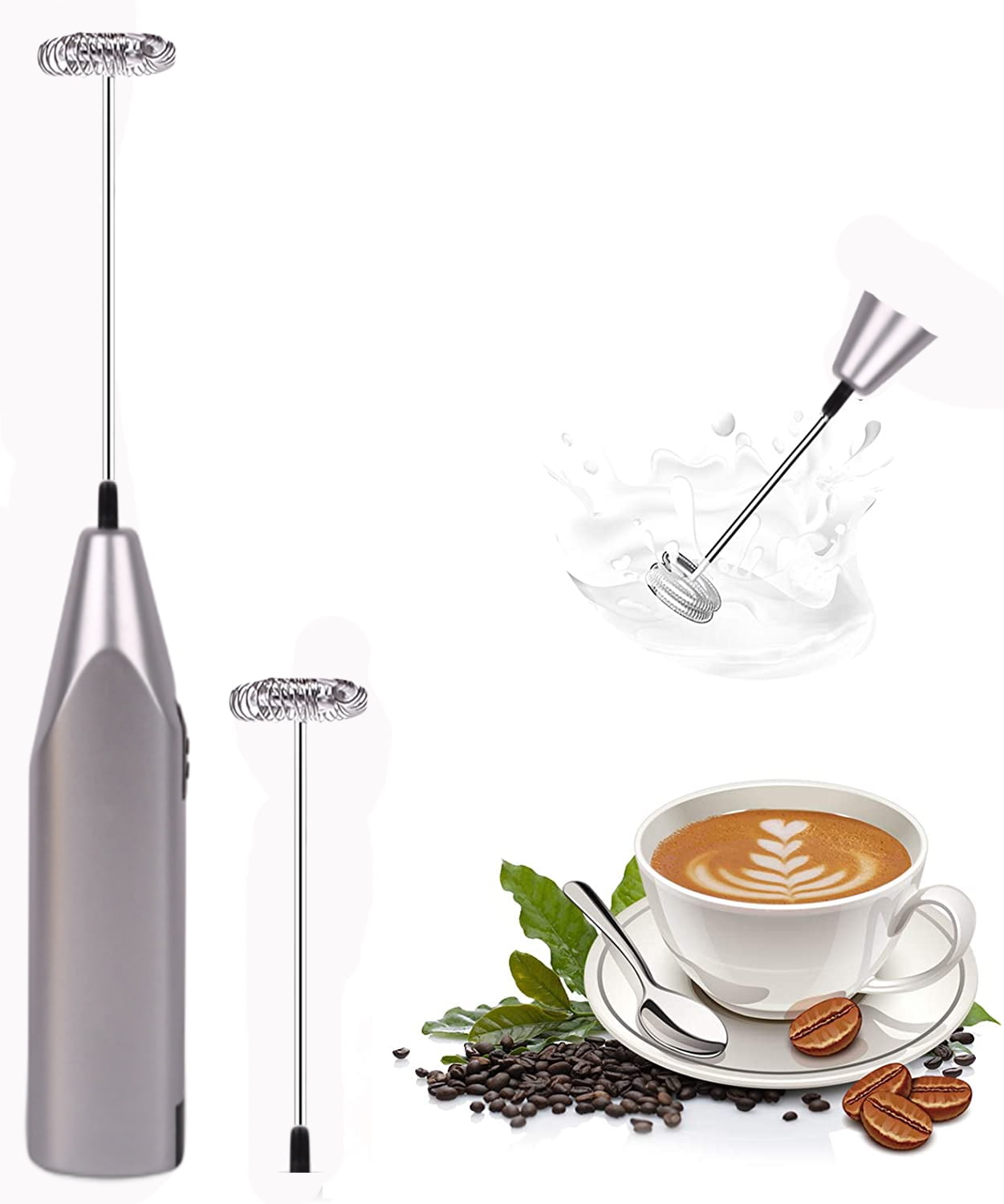 EIMELI Rechargeable Milk Frother Handheld Stirring Rod Electric Foam ...