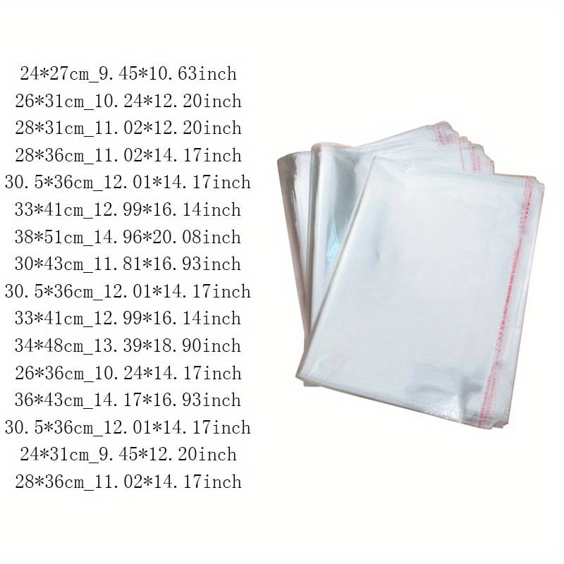 EIMELI Self-Seal Clear Plastic Bags Transparent OPP Pouches Adhesive Garment Packaging Bags ...