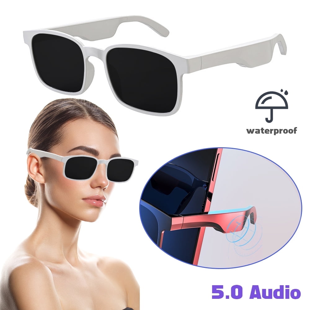 EIMELI Smart Glasses Wireless Bluetooth Sunglasses Open Ear Music And Hands-Free Calling ...