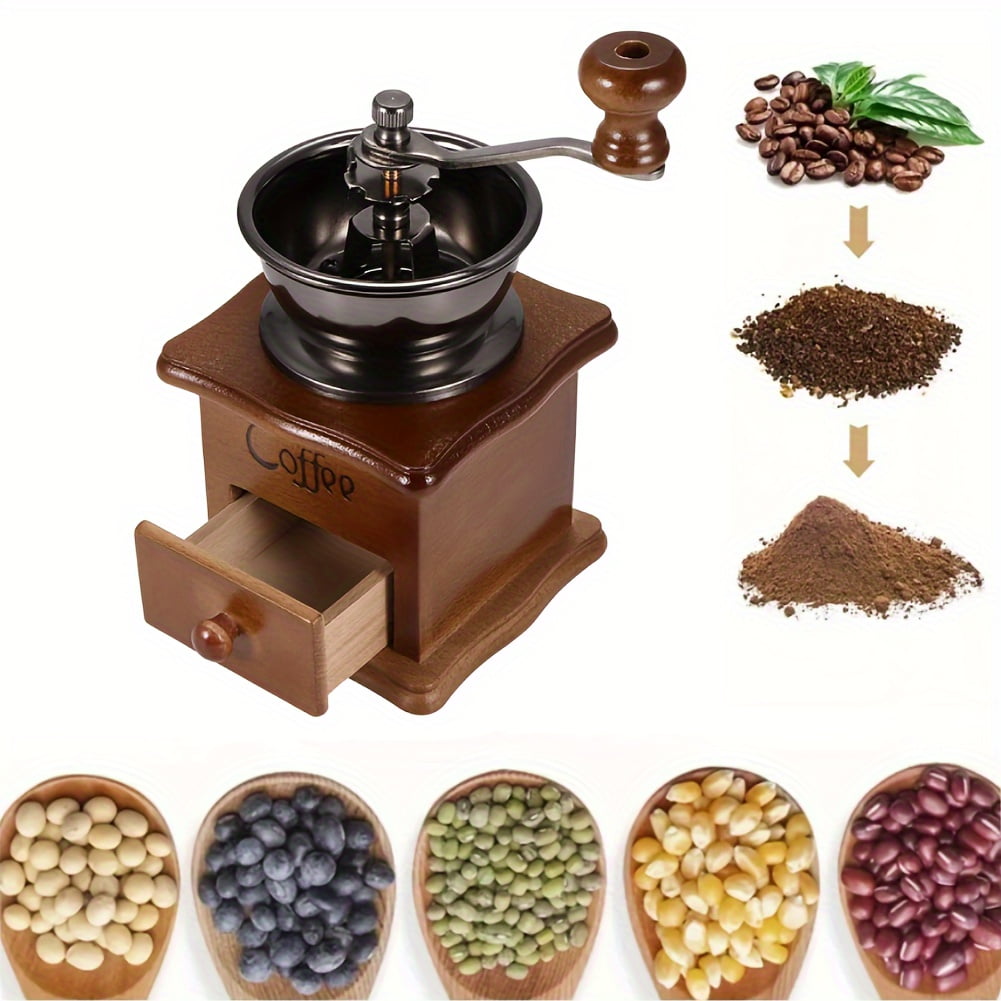 EIMELI Stainless Steel Manual Coffee Grinder - Classic Italian Style ...