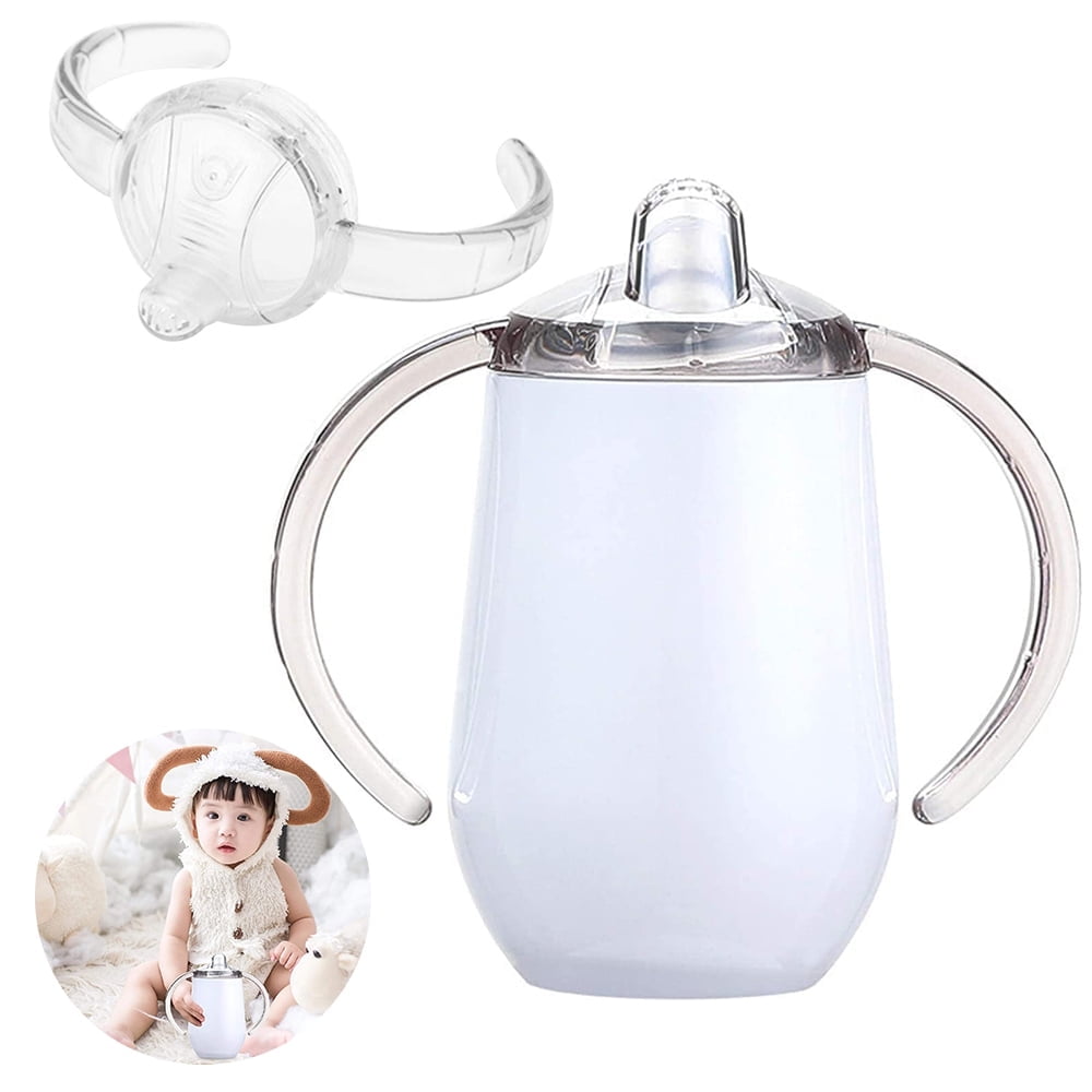 EIMELI Stainless Steel Sippy Cup, 10 Oz Leakproof Straw Thermal Mug for ...
