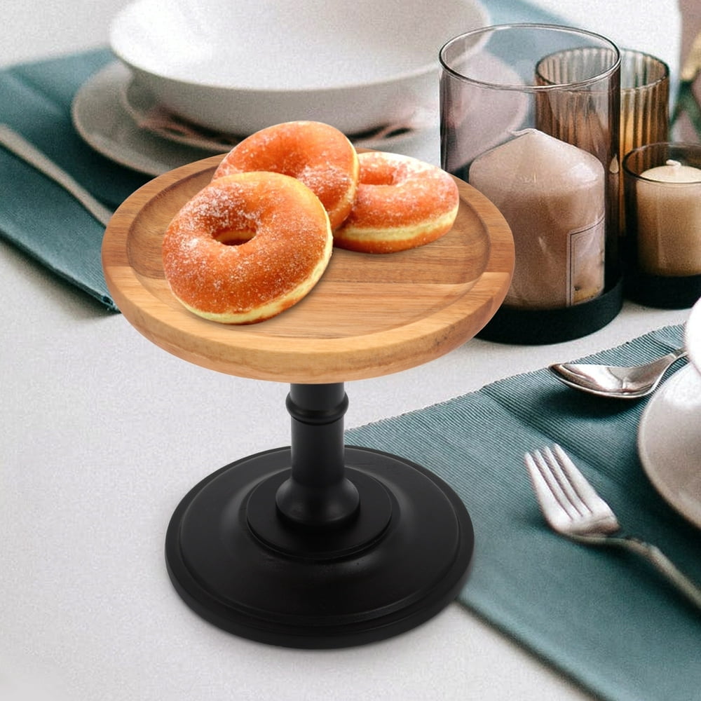 EIMELI Stand Tray Wood Cake Dessert Serving Plate Cupcake Platter ...