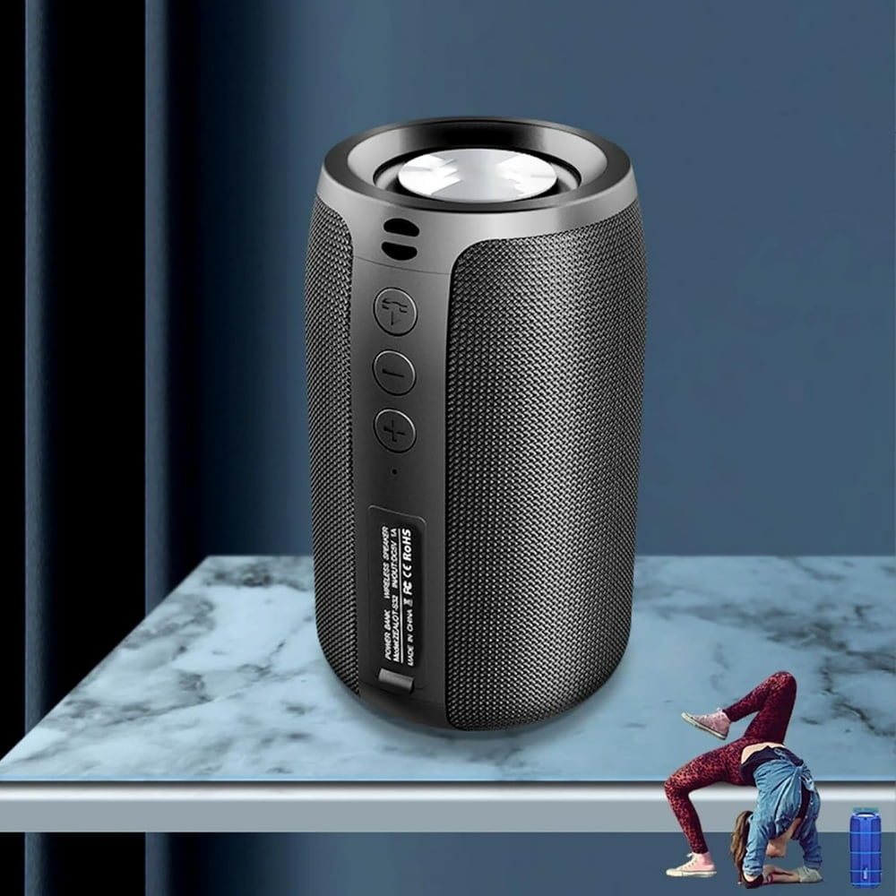 EIMELI Waterproofs Bluetooth Speaker ，360-degree Stereo Surround Sound，Portable Wireless Speaker ...