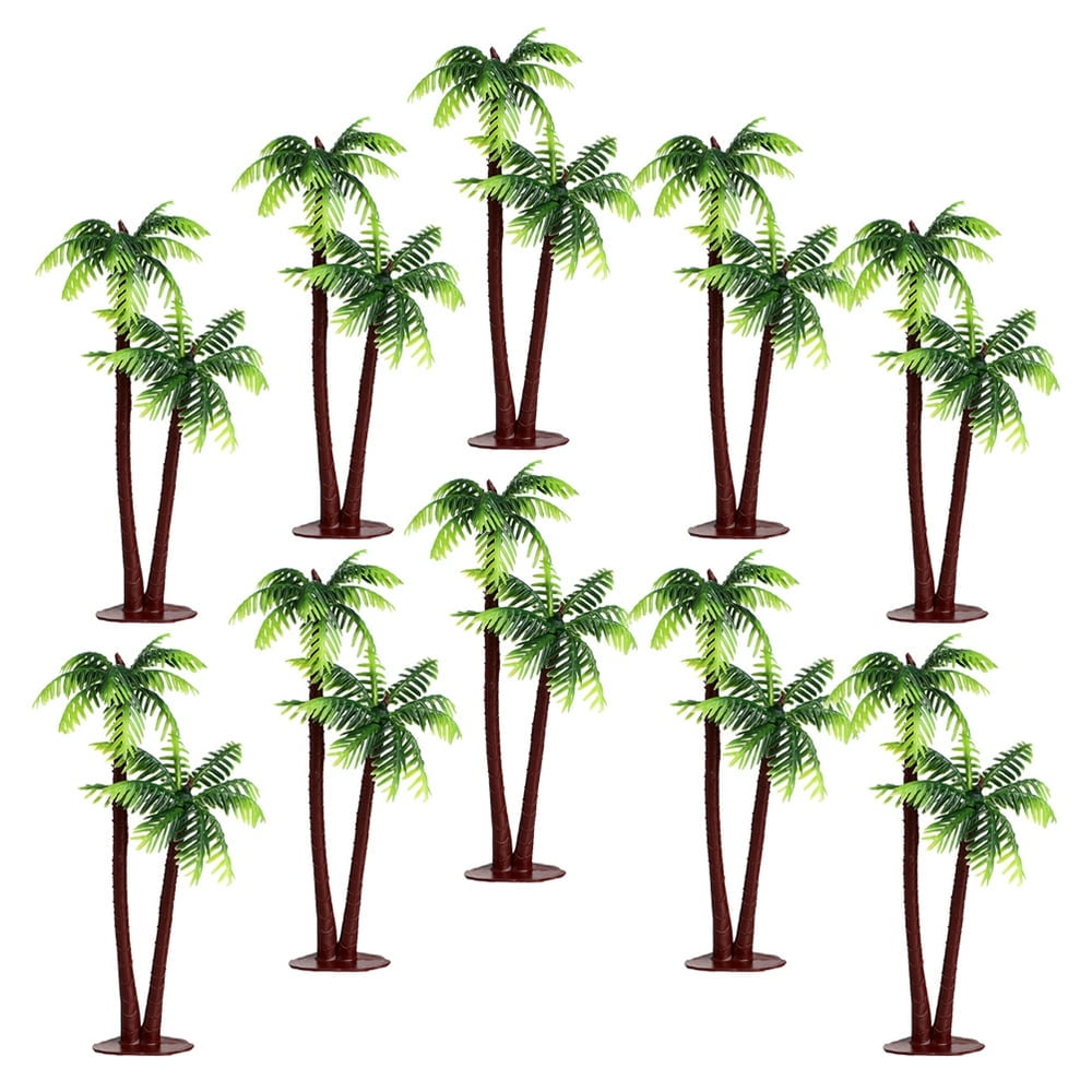 EIMELI15pcs Mini Simulated Palm Tree Mini Plastic Artificial Coconuts ...
