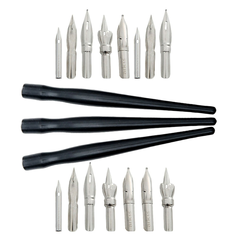 EIMELI3 Sets Dip Pen Nibs Holders Calligraphy Wooden Drawing Pen Holder ...
