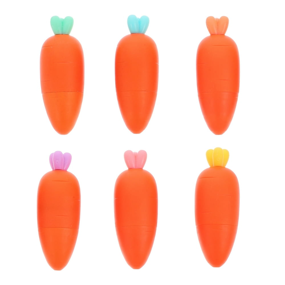 EIMELI6pcs Carrot Shaped Highlighters Cute Mini Highlighter Carrot Pen ...