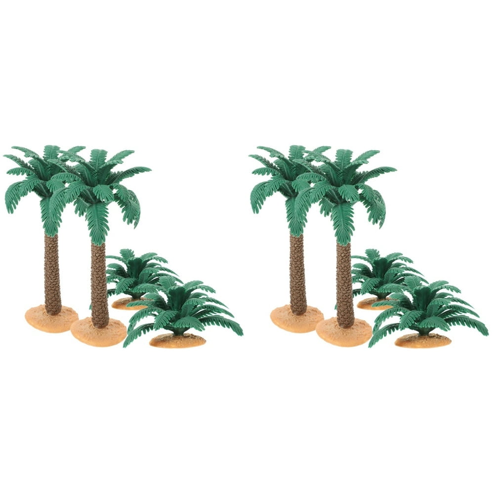 EIMELISet of 2 Potted Plants Artificial Tree Miniature Palm Trees Faux ...