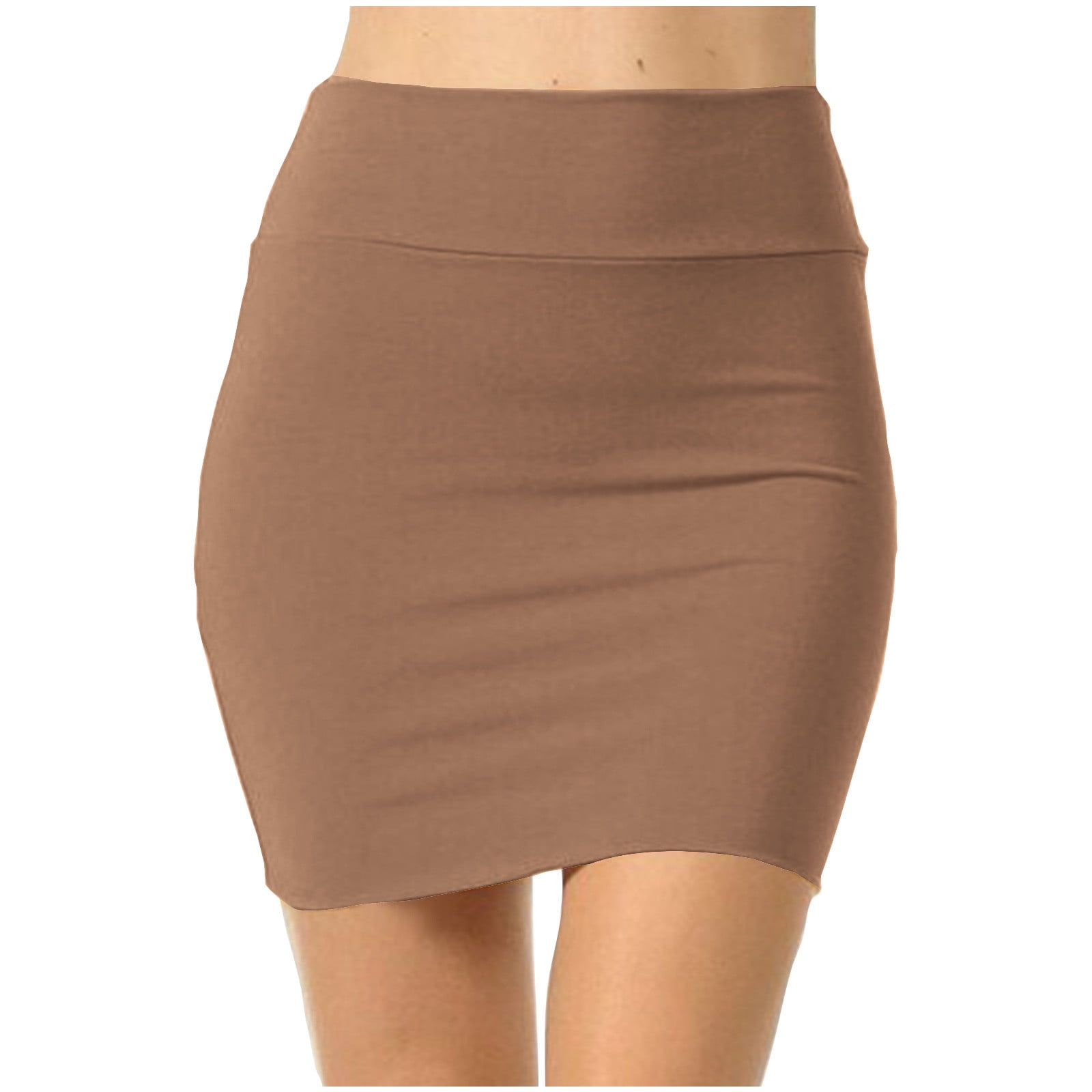 EINCcm Basic Simple Stretchy Tube Pencil Mini Skirts for Women High ...