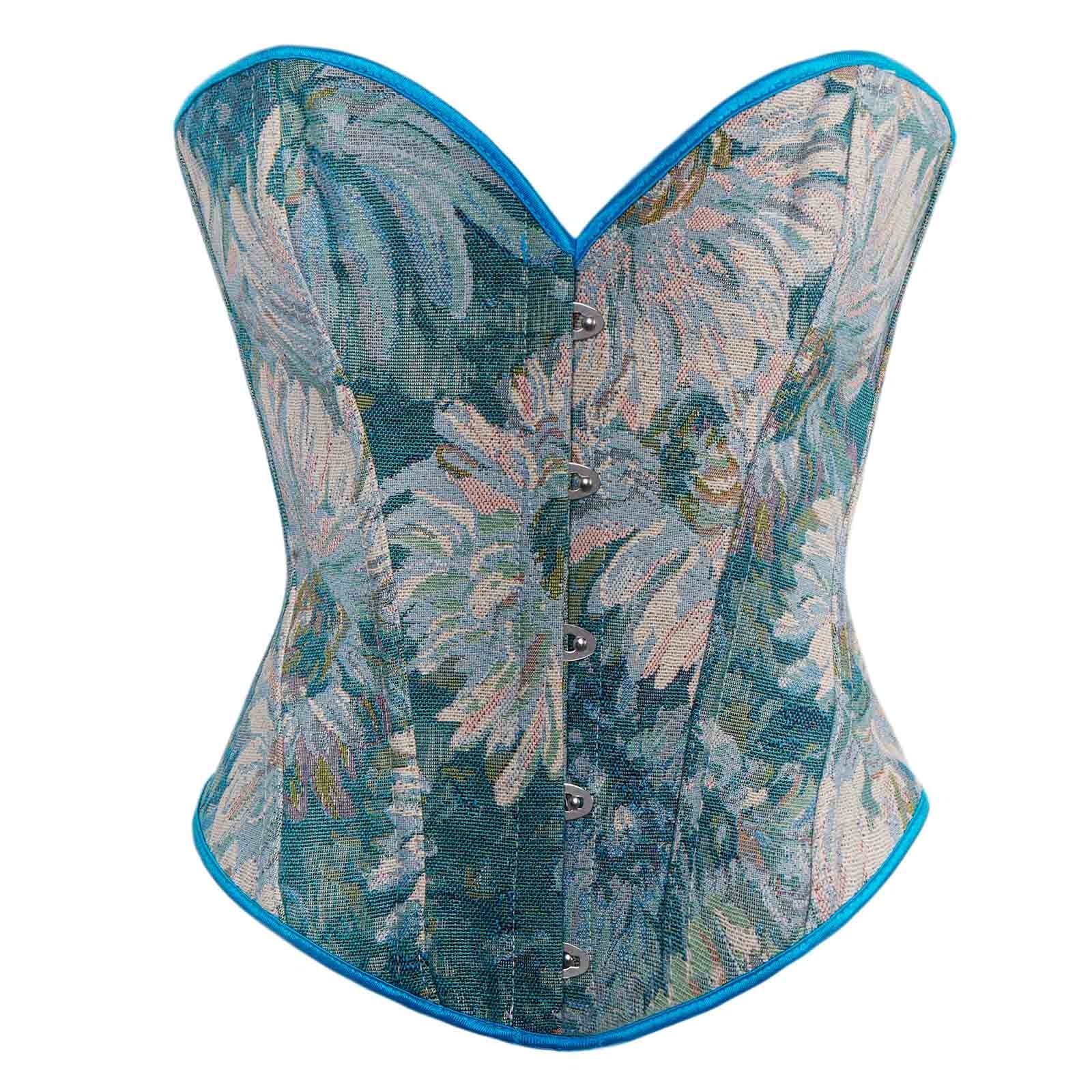 EINCcm Vintage Renaissance Corset Top for Women Floral Bustier Lace Up ...