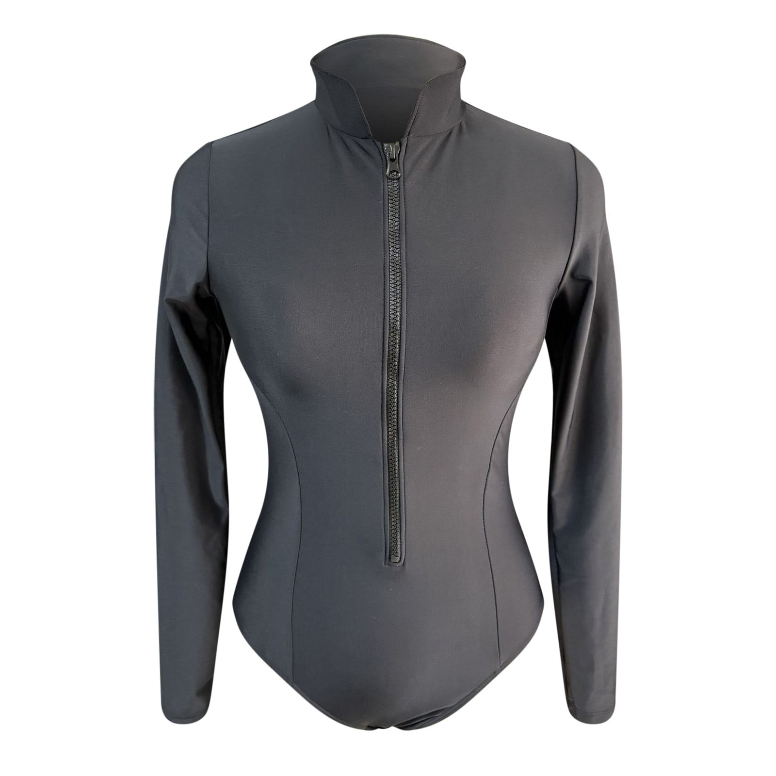 EINCcm Women Long Sleeve Rash Guard One Piece Swimsuit Zipper Surfing ...