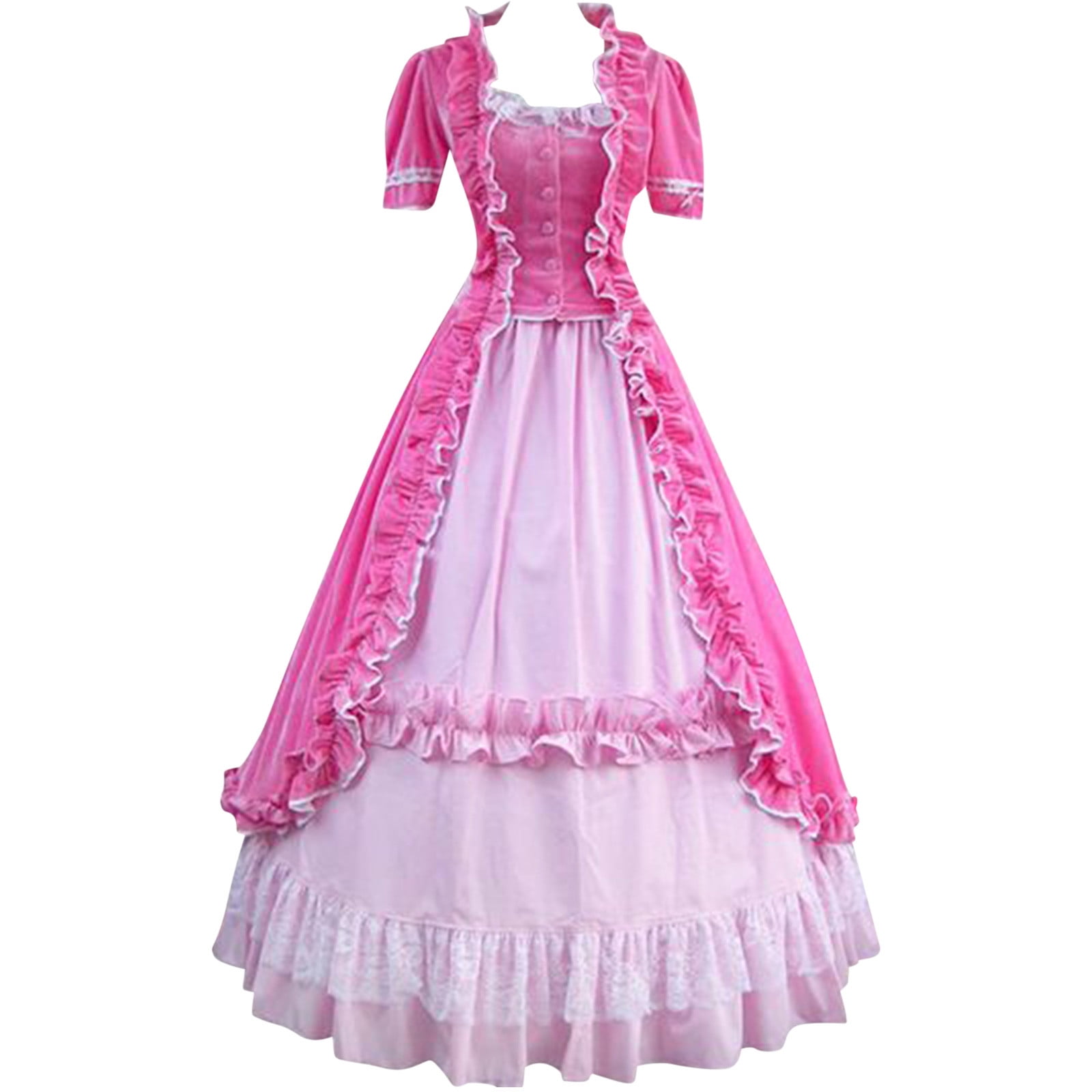 EINCcm Women Victorian Fancy Dress Gothic Pageant Dress Short Sleeve ...