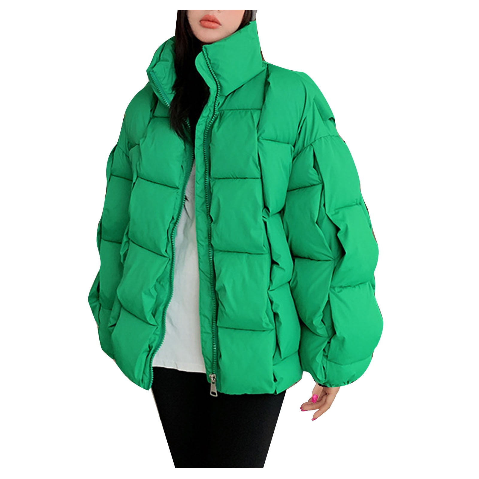 EINCcm Women's Puffer Jacket with Hood Lightweight Thermal Quilted Coat ...