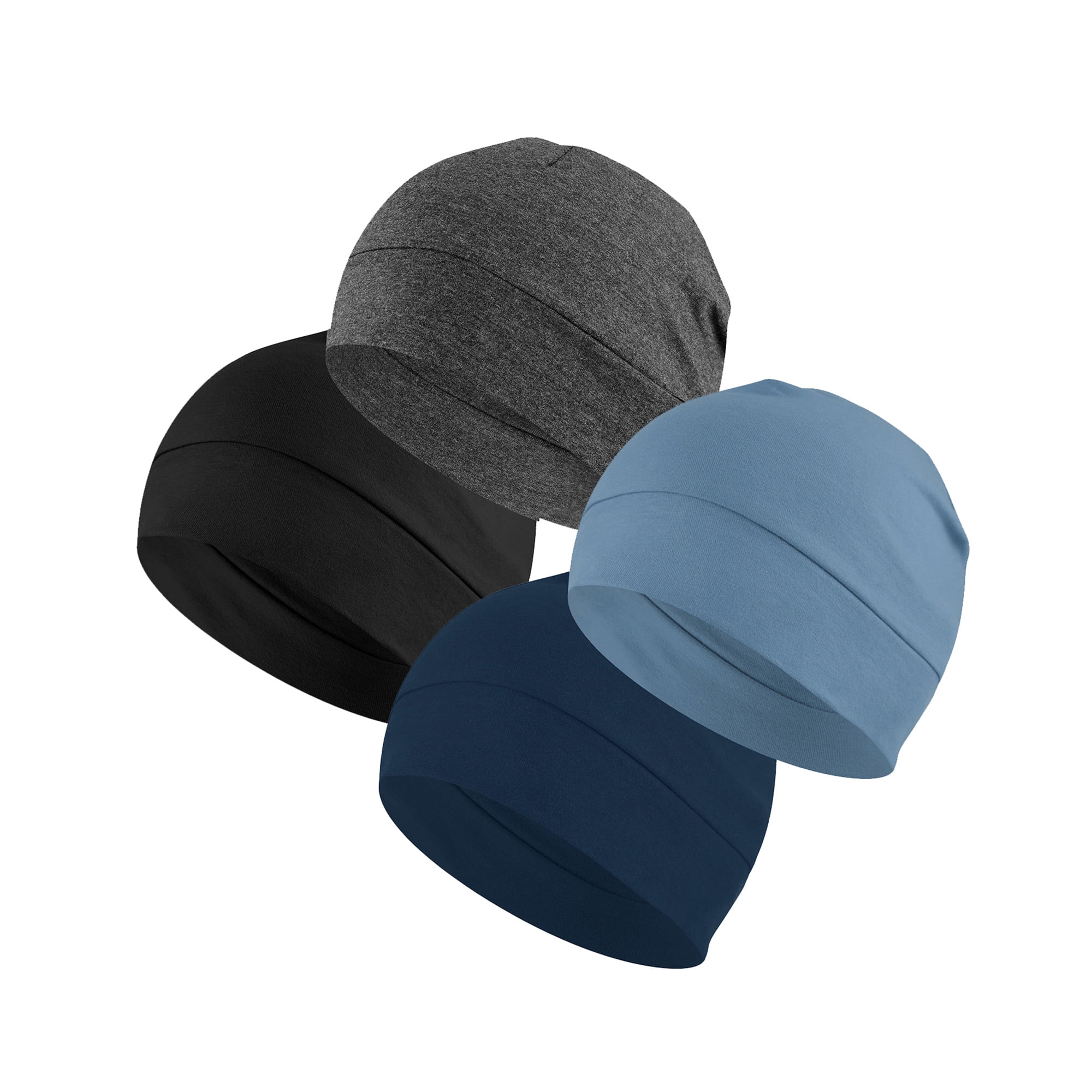 EINSKEY Cotton Skull Cap 4pcs Thin Cancer Chemo Hat Beanies for Men ...