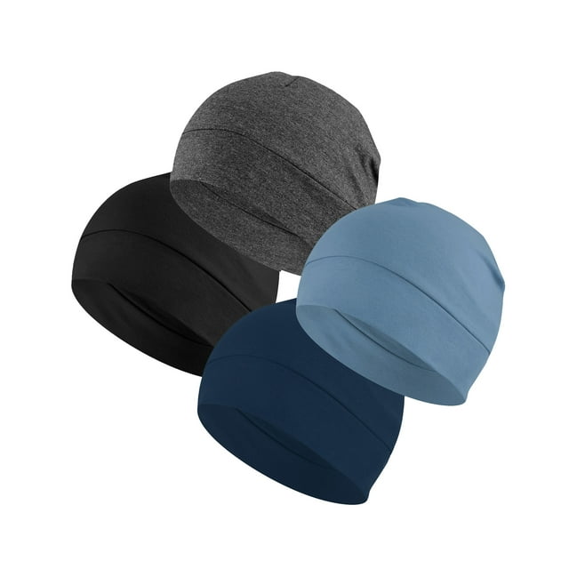 EINSKEY Cotton Skull Cap 4pcs Thin Cancer Chemo Hat Beanies for Men ...