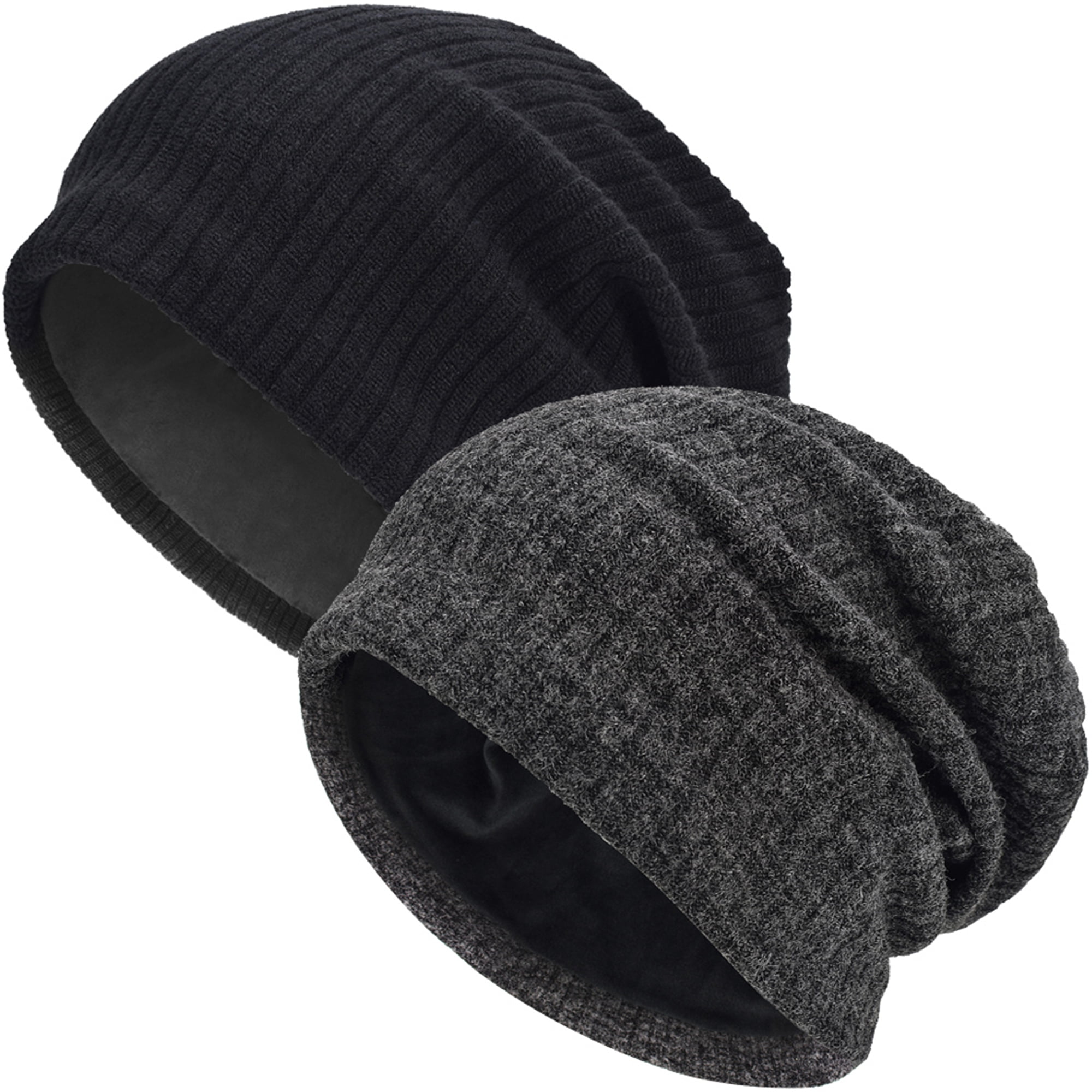 EINSKEY Fleece Lined Slouchy Beanie for Men/Women, Oversize Large ...