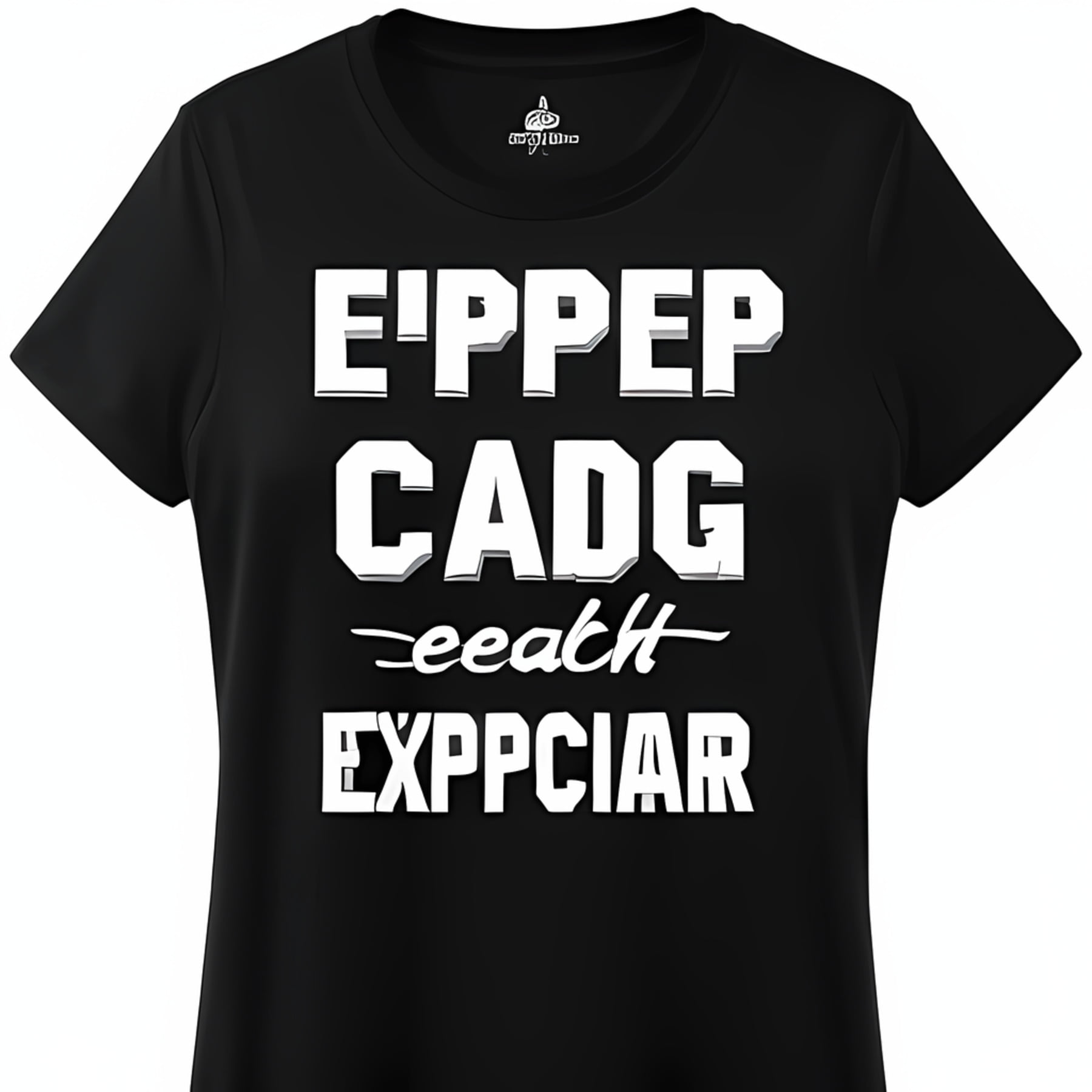 EIPPER_encode Black T-Shirt: High Tech Style with Digital Code Font ...