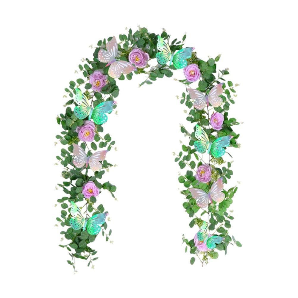 EIRZNGXQ Artificial Ivy Greenery Eucalyptus Spring Garland, 180cm/6ft Fake Hanging Plants, Fake ...