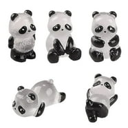 Ludlz 8 Pieces Cute Panda Figures Cute Panda Toys Figurines Playset ...