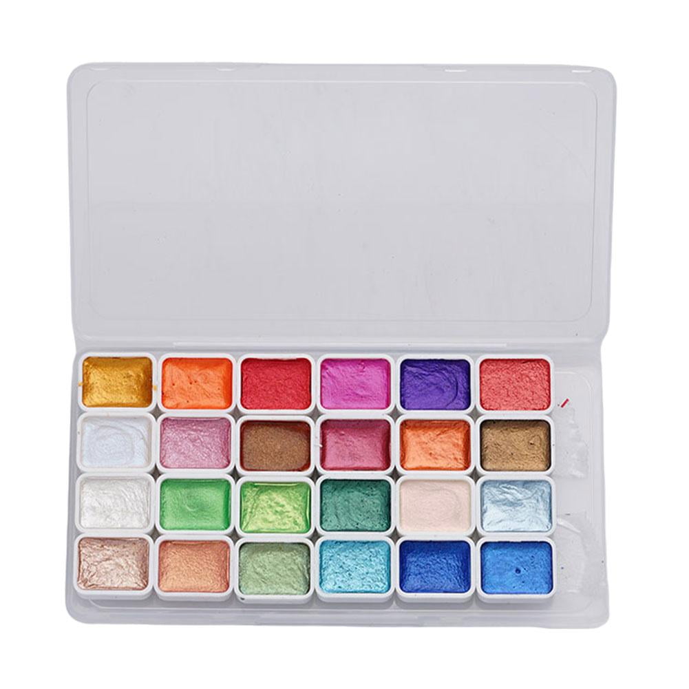 EIRZNGXQ Metallic Watercolor Paint Set, Pearlescent Watercolor Paint ...