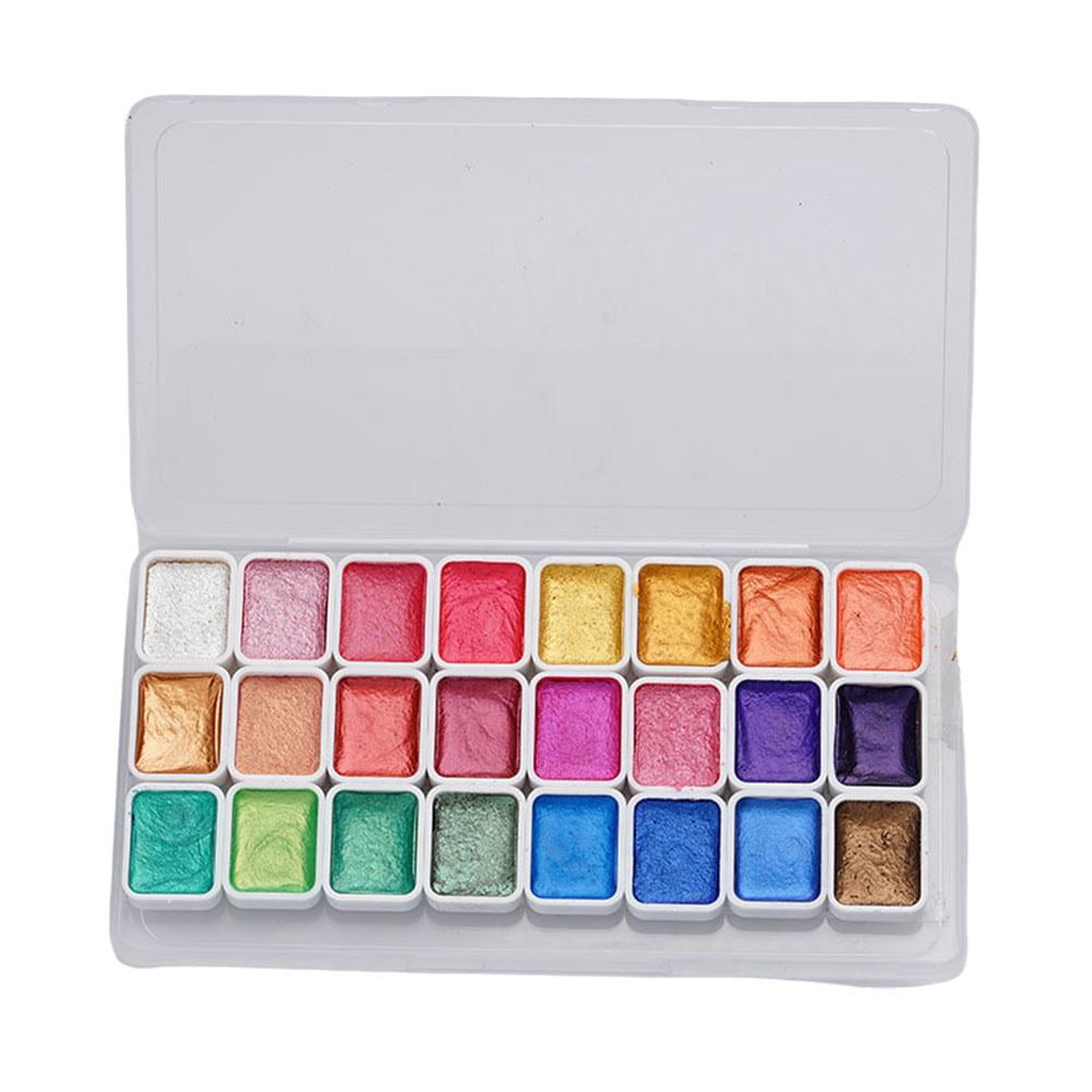 EIRZNGXQ Metallic Watercolor Paint Set, Pearlescent Watercolor Paint ...