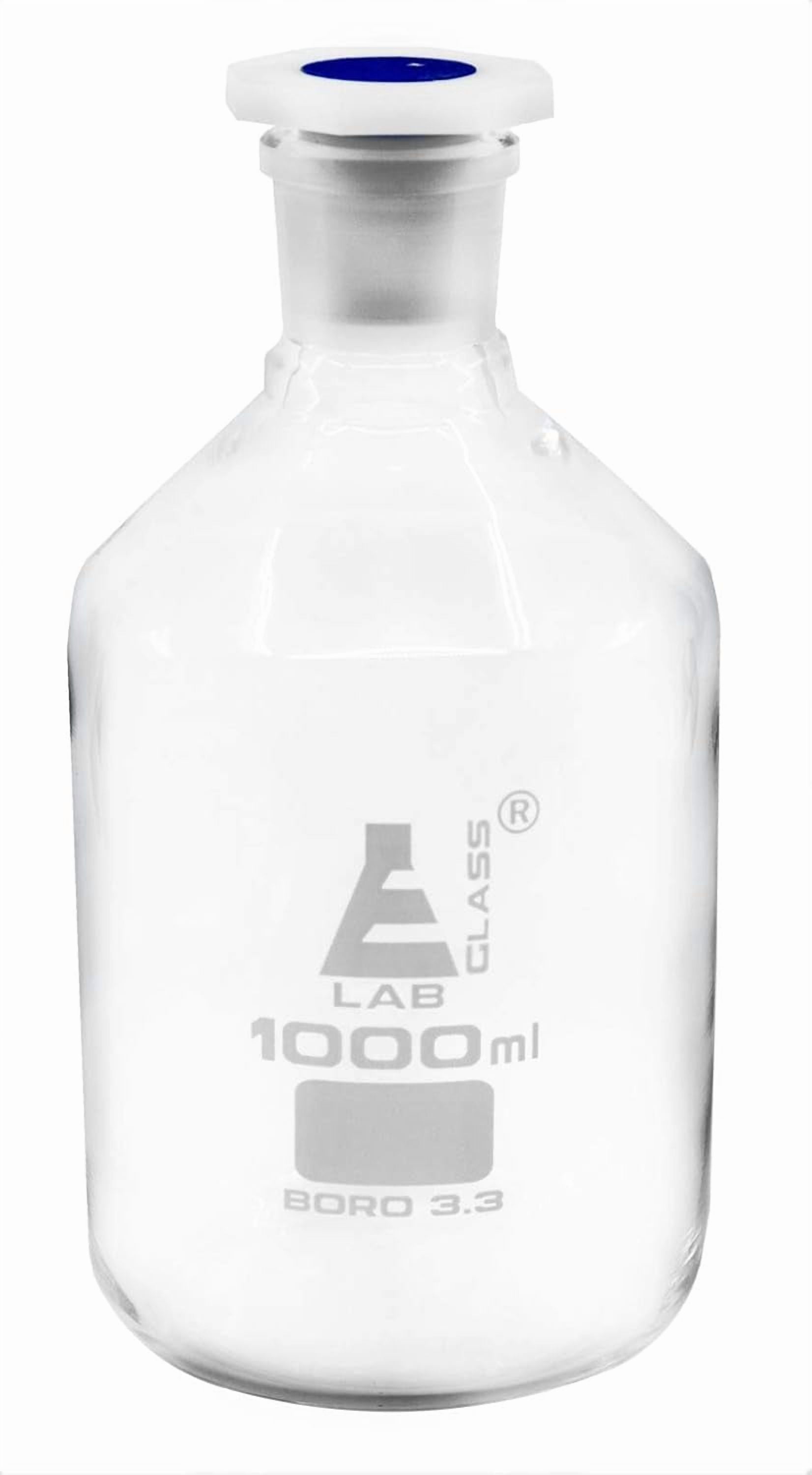 EISCO 1000mL (33.8oz) Glass Reagent Bottle with Acid Proof ...