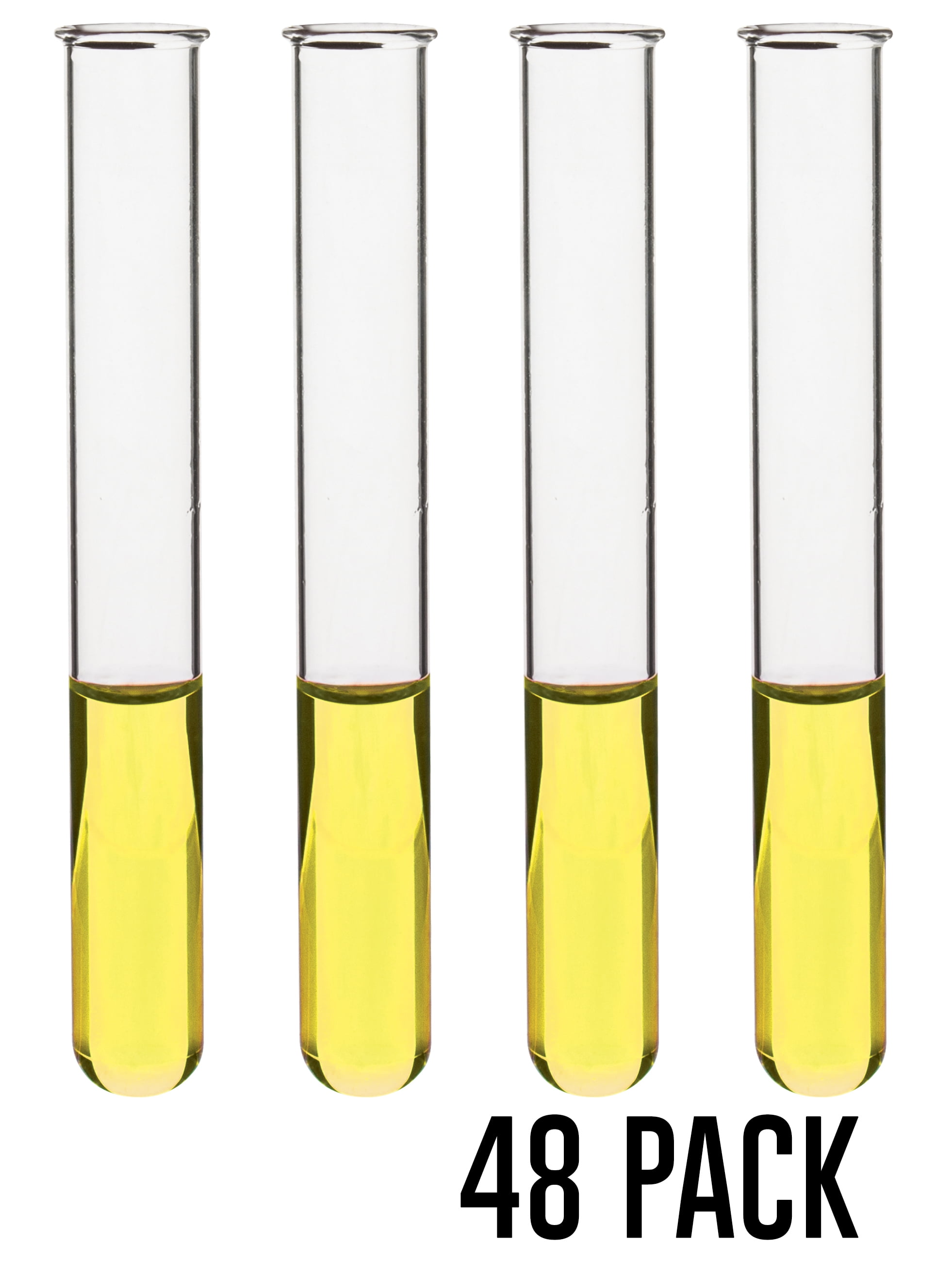 EISCO 5mL Test Tubes - Pack of 48 - Borosilicate 3.3 Glass - 1mm Thick ...